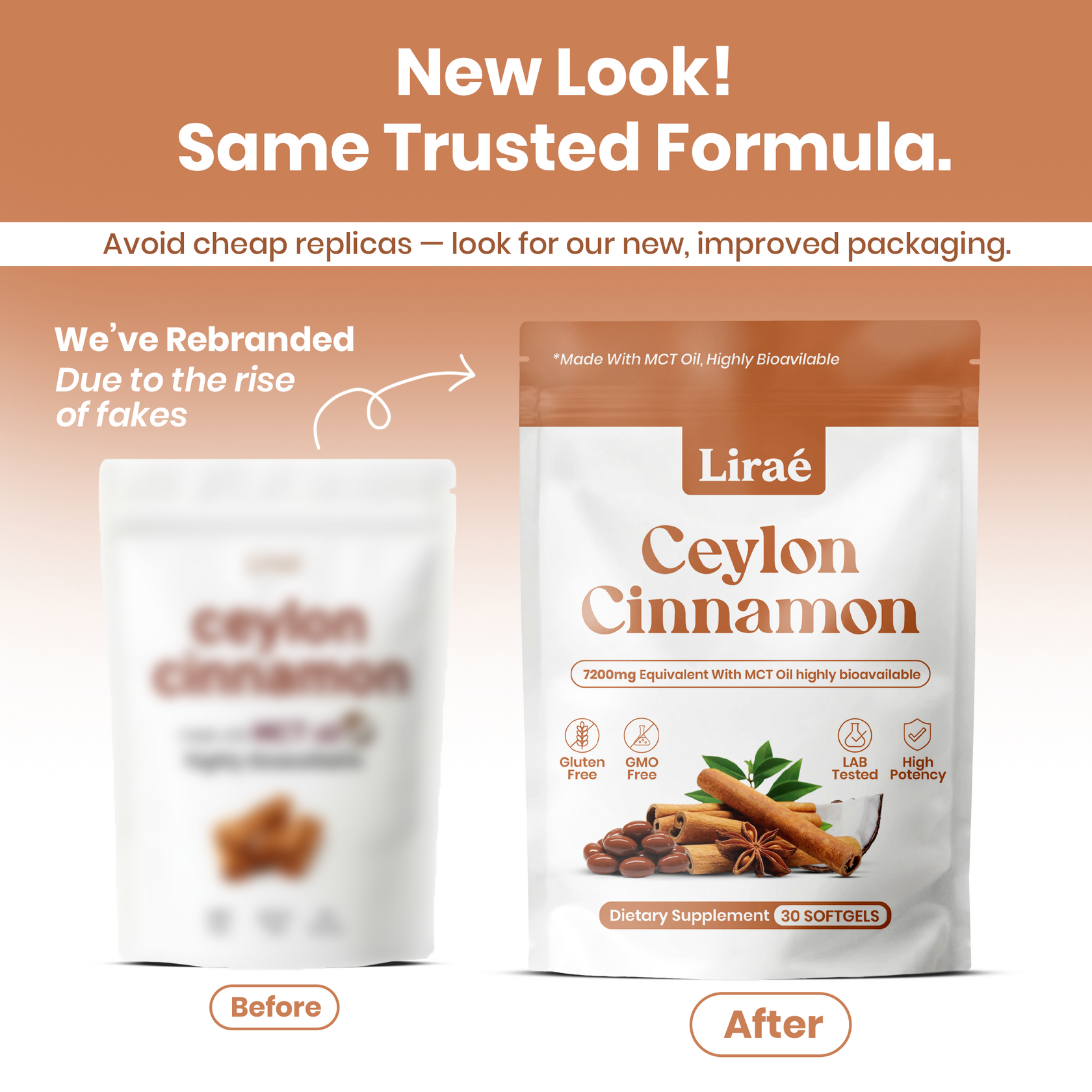 Ceylon Cinnamon 7200mg Equivalent with MCT Oil – Lirae